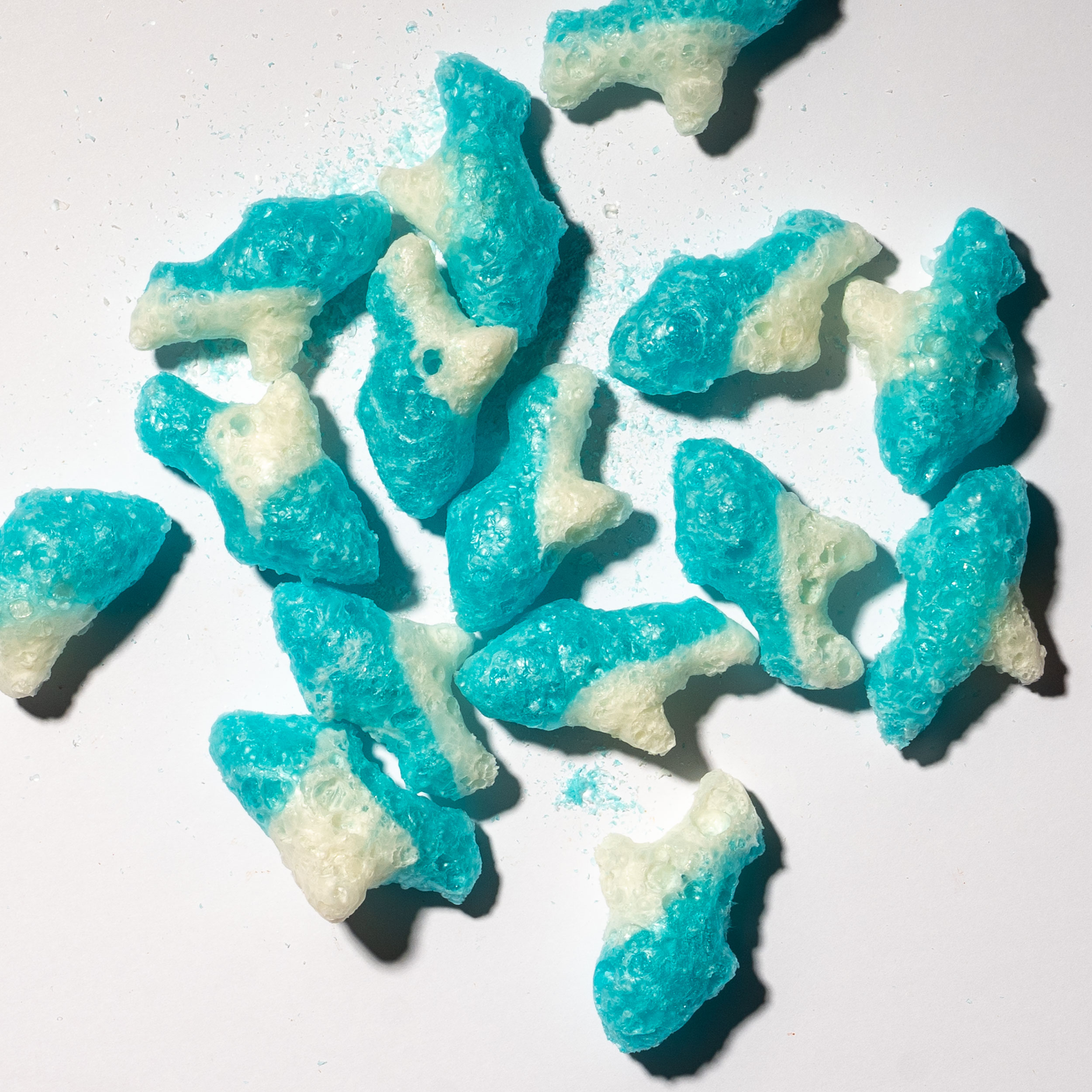 Blue Sharks - Stacys Happy Candy - Freeze Dried Treats and Sweats!